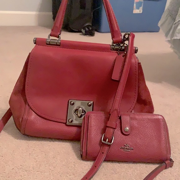 Coach | Bags | Coach Drifter Top Handle Turn Lock Purse Wwallet | Poshmark